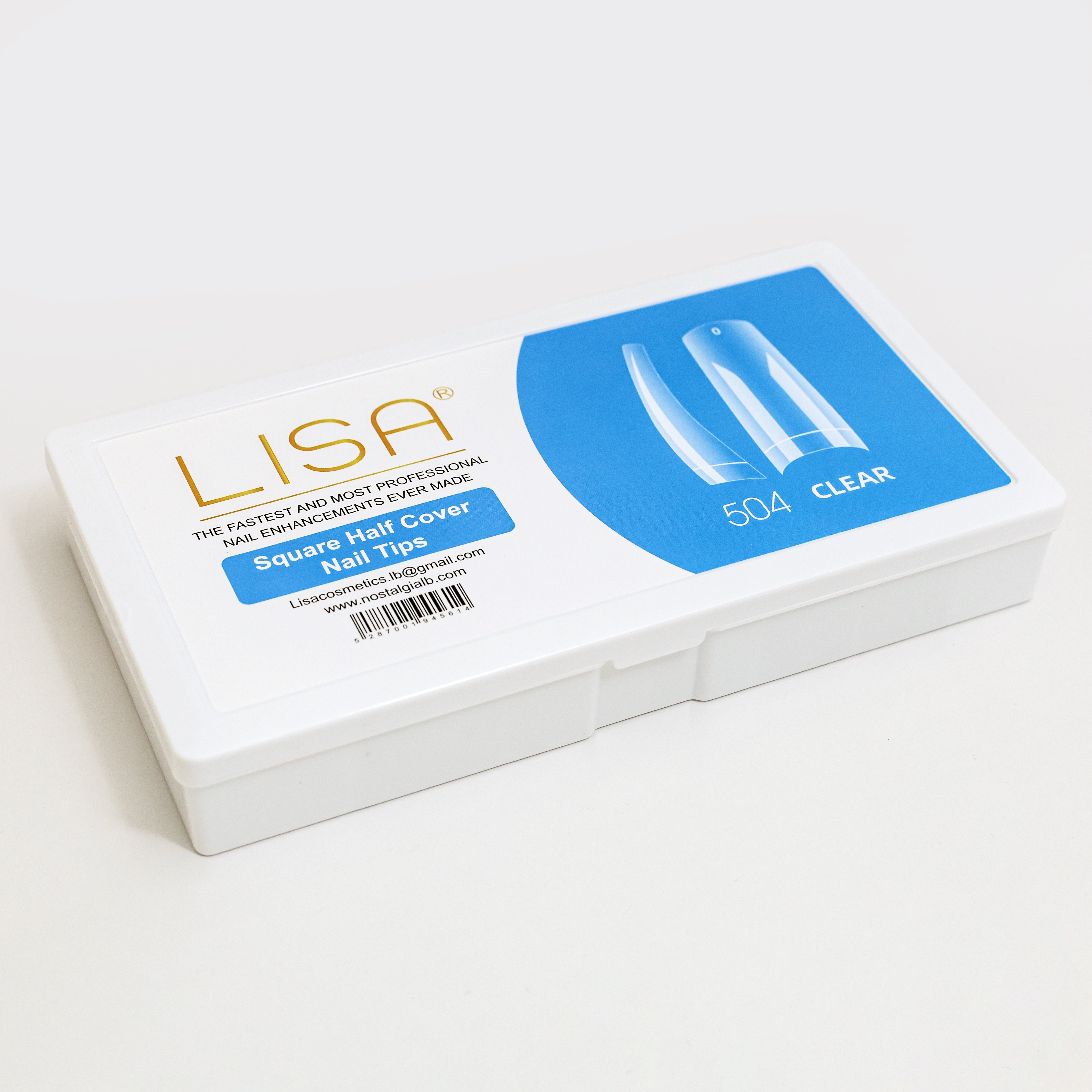 Lisa Square Half Cover Clear 504 Pcs – LISA Professional