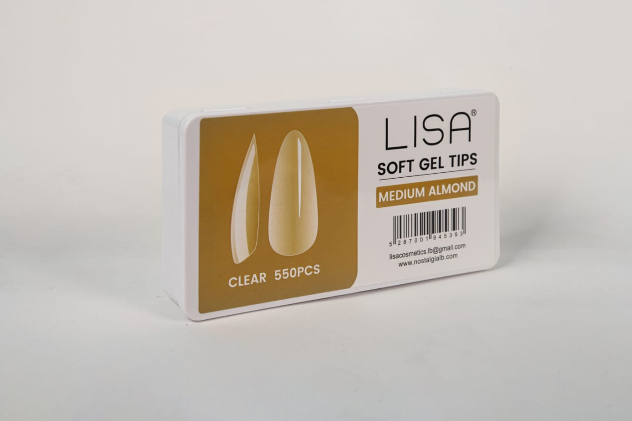 Lisa Soft Gel Tips Medium Almond 550 Pcs – LISA Professional